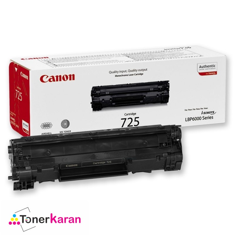 خرید و قیمت کارتریج کانن canon 725، تونر مشکی، لیزری